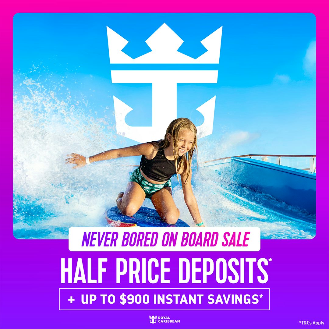 Royal Caribbean Never Bored On Board Sale Promotion - Clean Cruising